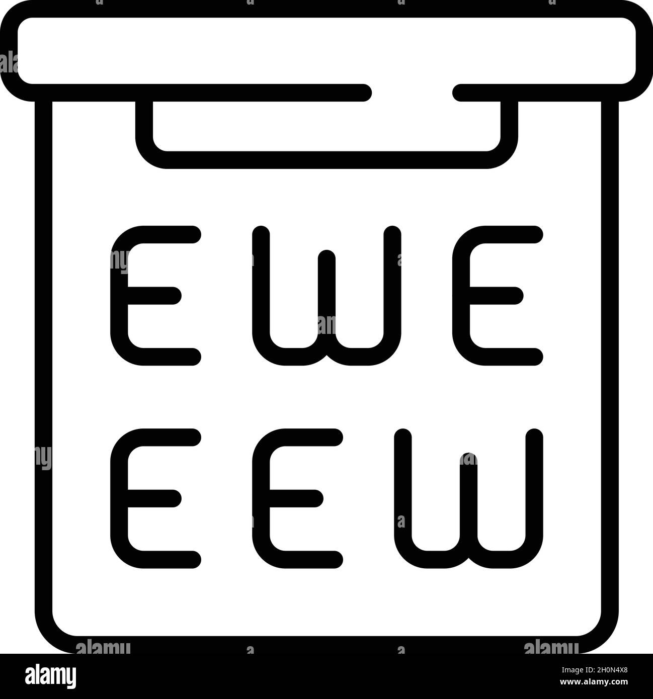 Visual banner icon outline vector. Sensory perception. Health process ...