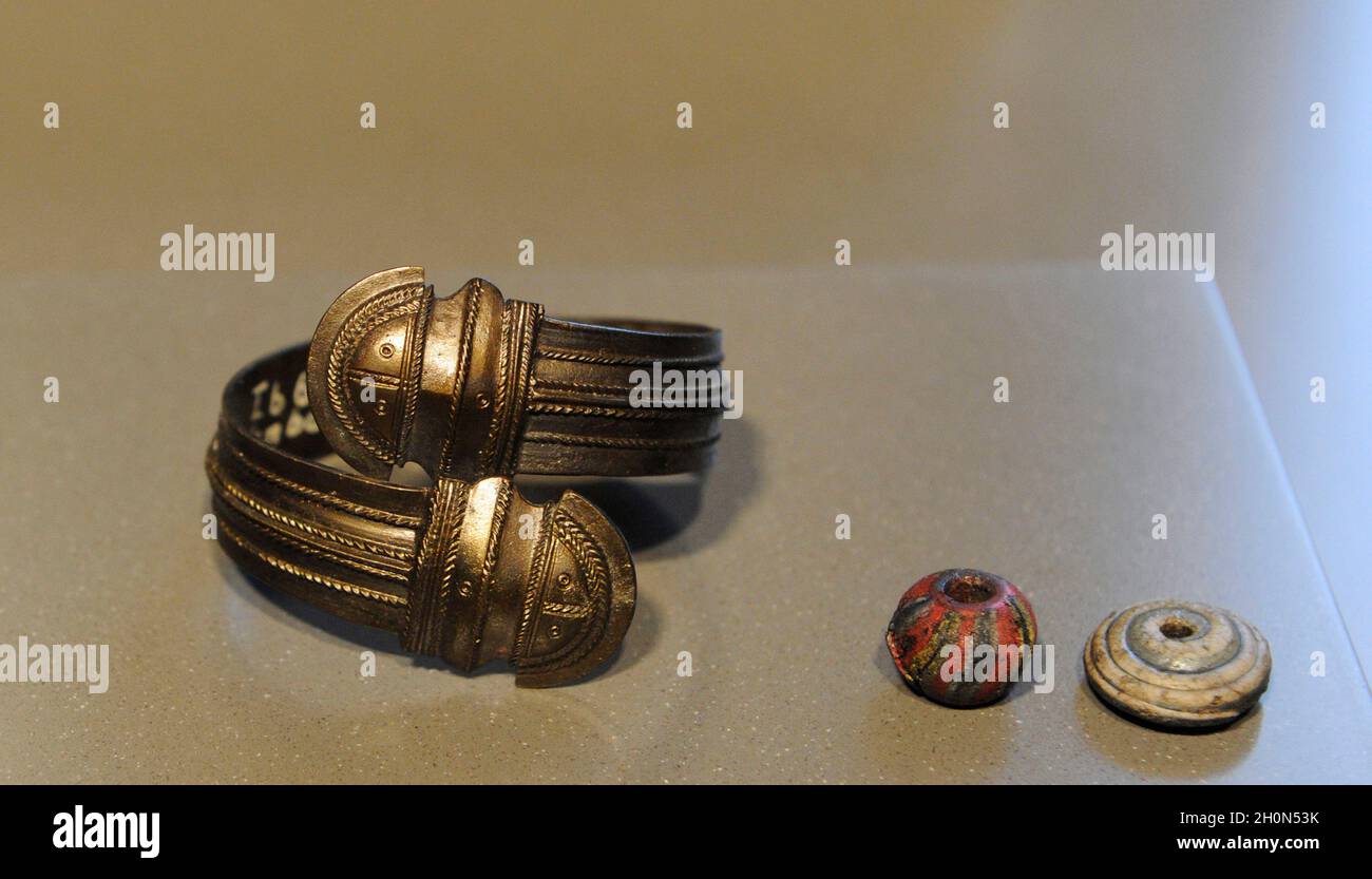 Ancient Age. Germanic tribes of eastern Germany. Bracelet with snake ...