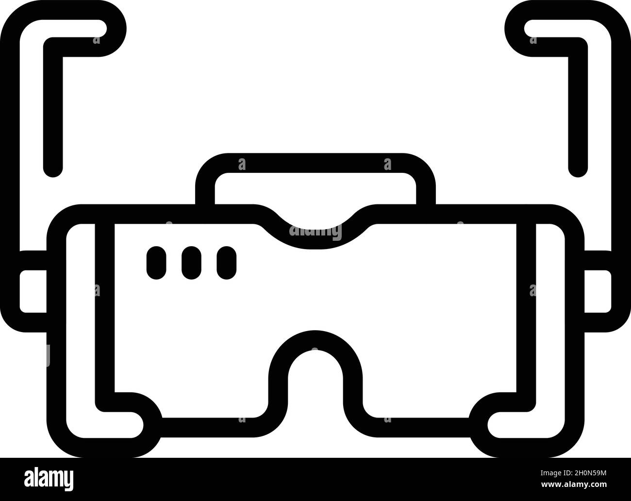 360 vr glasses icon outline vector. Digital platform. Virtual tour ...