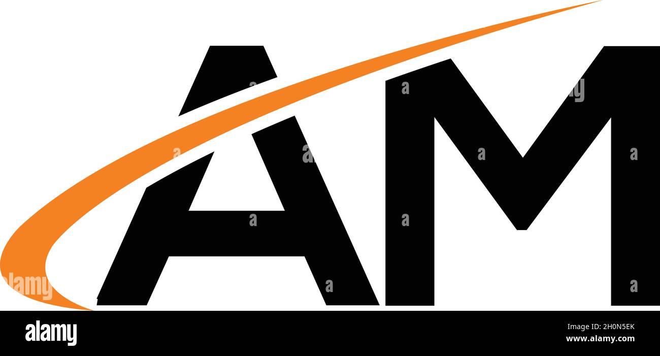 LETTERS AM LOGO DESIGN WITH NEGATIVE SPACE EFFECT FOR ILLUSTRATION USE ...