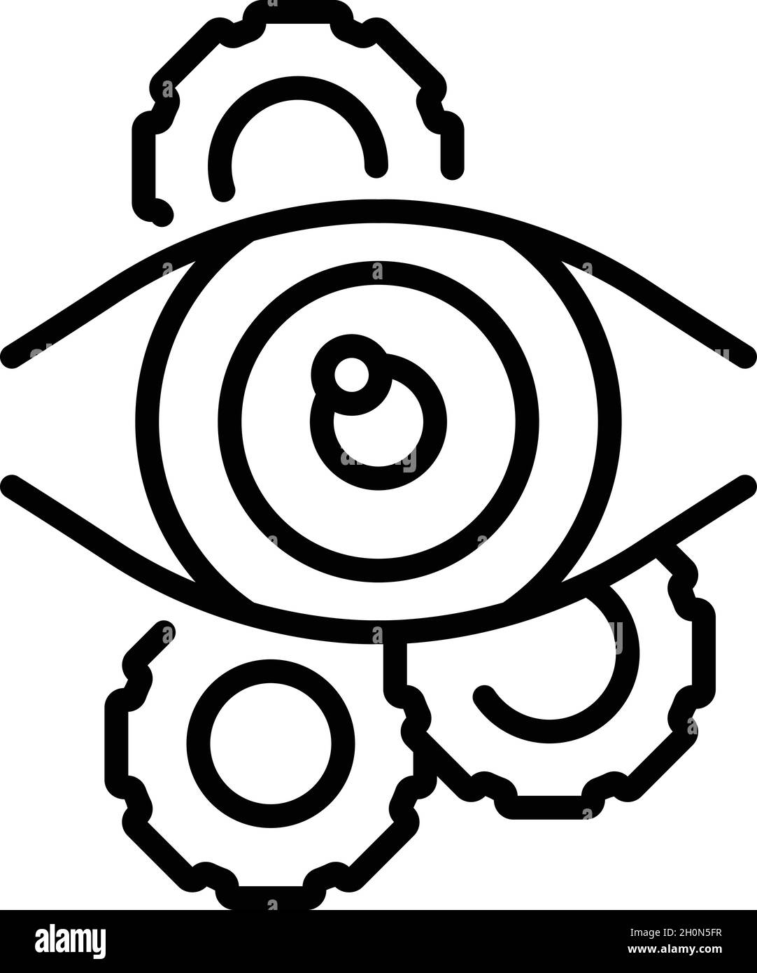 Visual sensory icon outline vector. Cognitive perception. Health ...