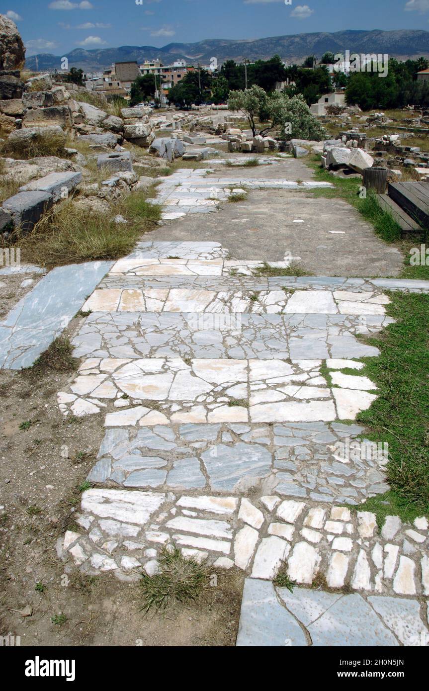 Greece. Ancient Eleusis. Location of a sanctuary where took place the ...