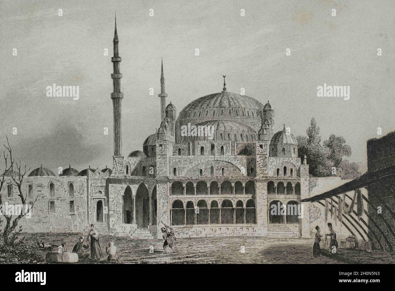 Ottoman Empire. Turkey. Constantinople (today Istanbul). The Mosque of ...