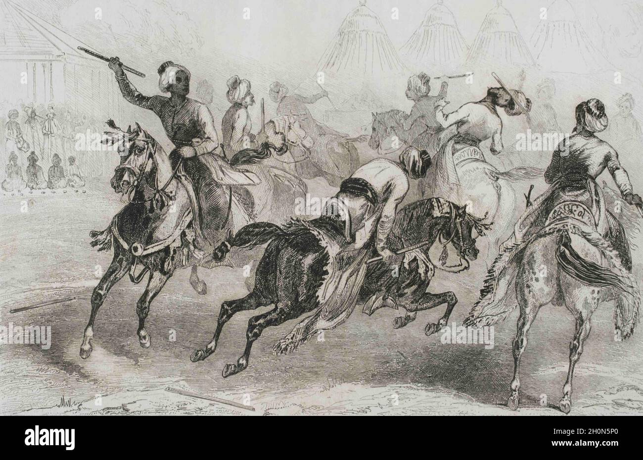 Ottoman Empire. Turkish Jereed. Traditional sport of Turks played since ...