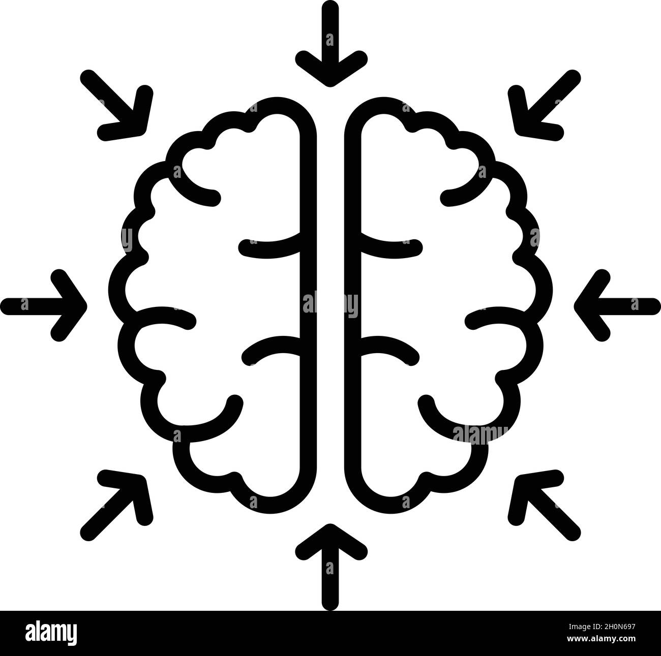 Cognitive brain icon outline vector. Visual sensory. Health information ...