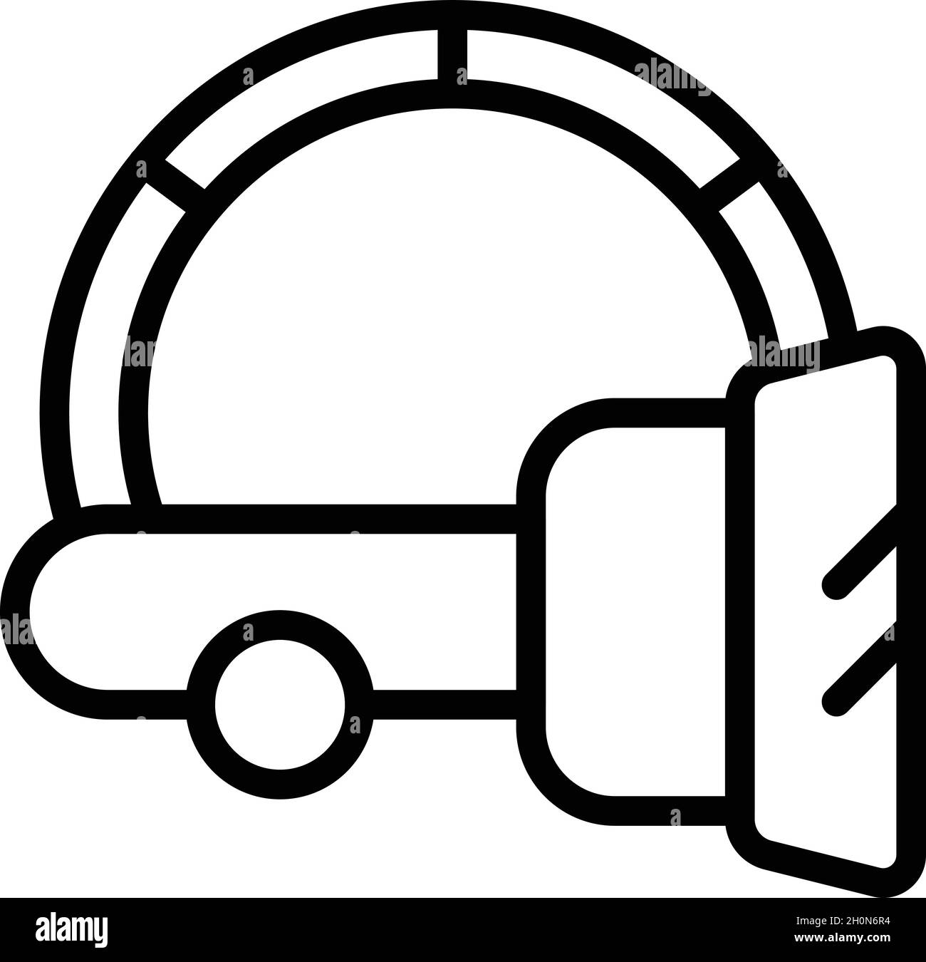 Vr headset icon outline vector. Digital platform. Cinema game Stock ...