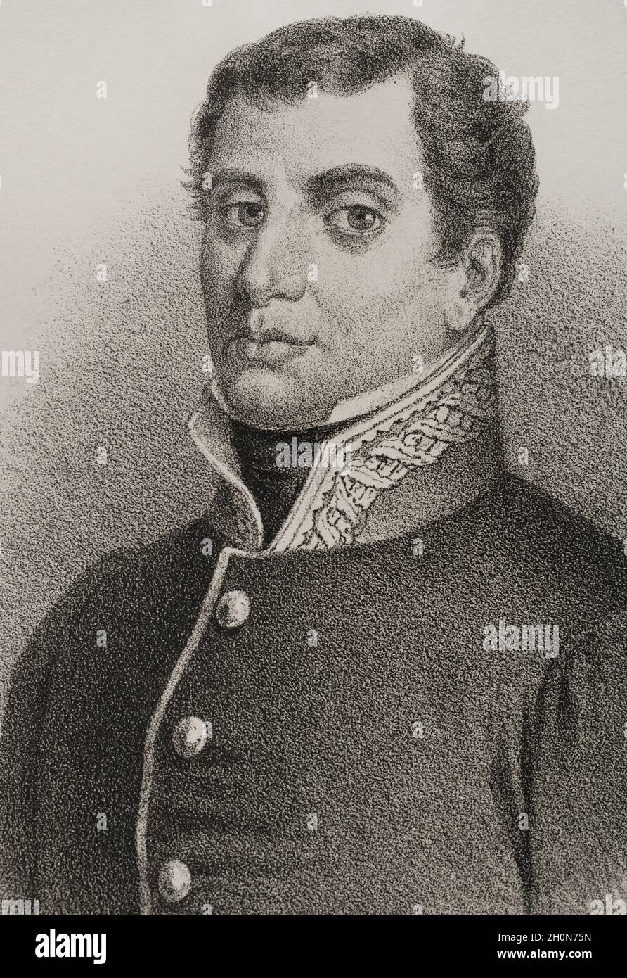 Rafael del Riego (1784-1823). Spanish military and politician. He ...