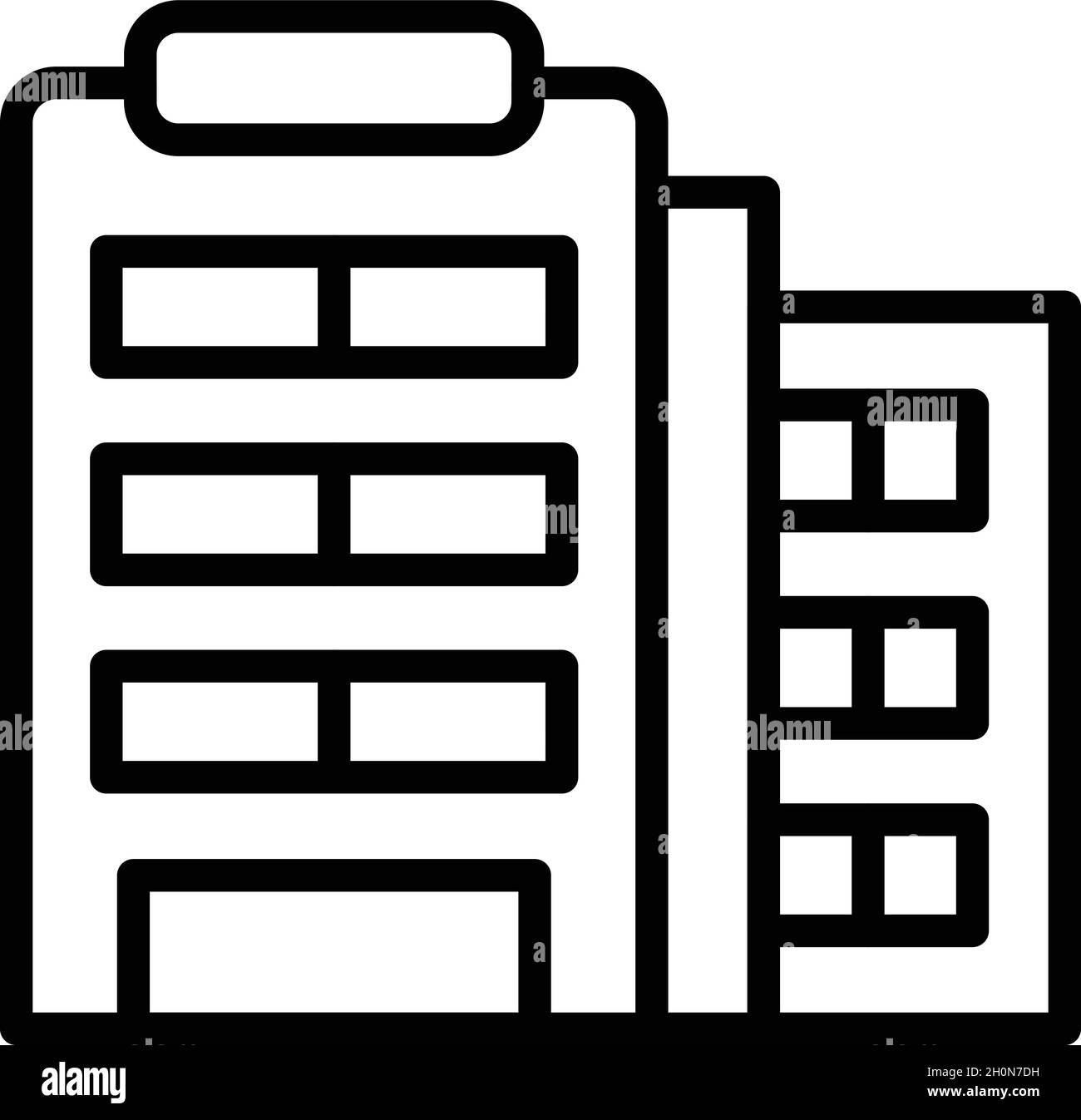 Floor multistory icon outline vector. City block. House building Stock ...