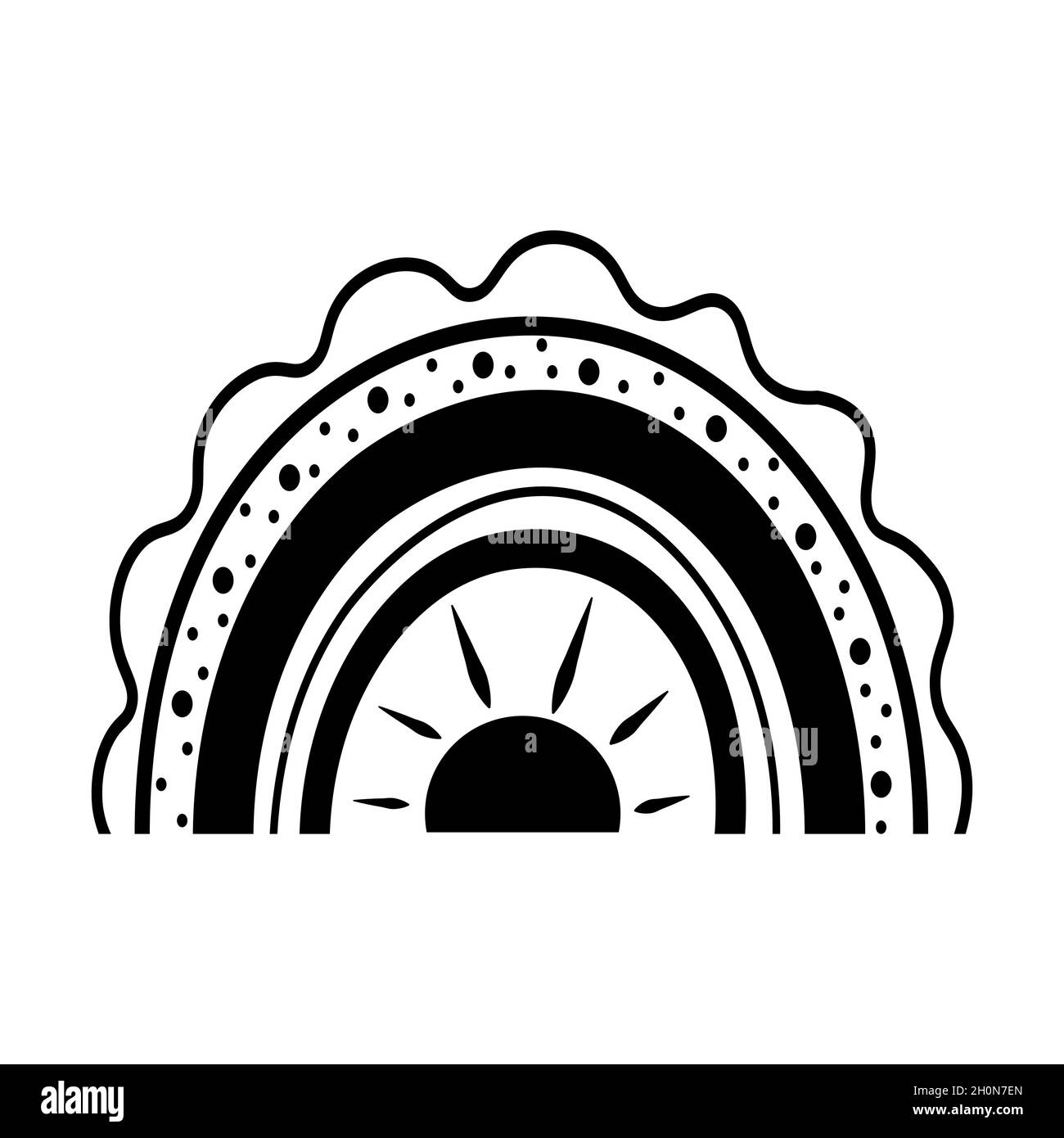 Boho rainbow Black and White Stock Photos & Images - Alamy