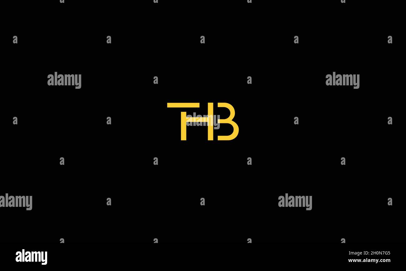 LETTERS THB LOGO DESIGN WITH NEGATIVE SPACE EFFECT FOR ILLUSTRATION USE ...