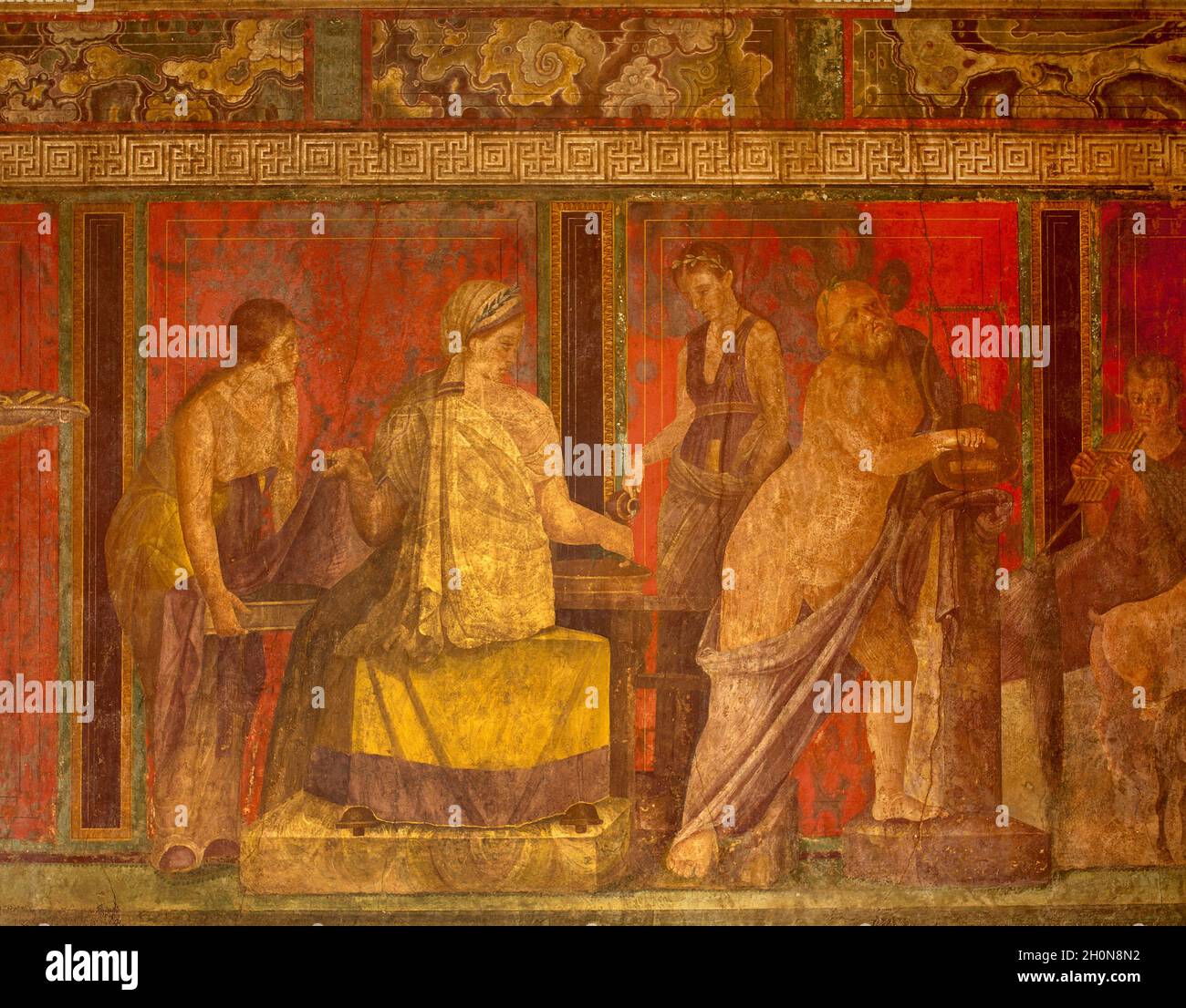 Italy, Pompeii. Villa of the Mysteries. Ancient Roman suburban Villa ...