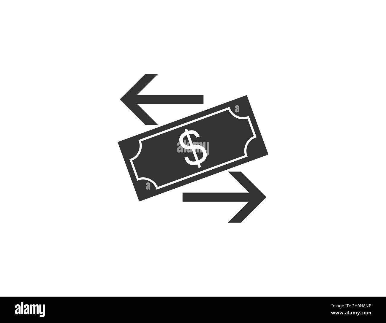 Vector illustration. Flat design. Money payment transfer icon Stock ...