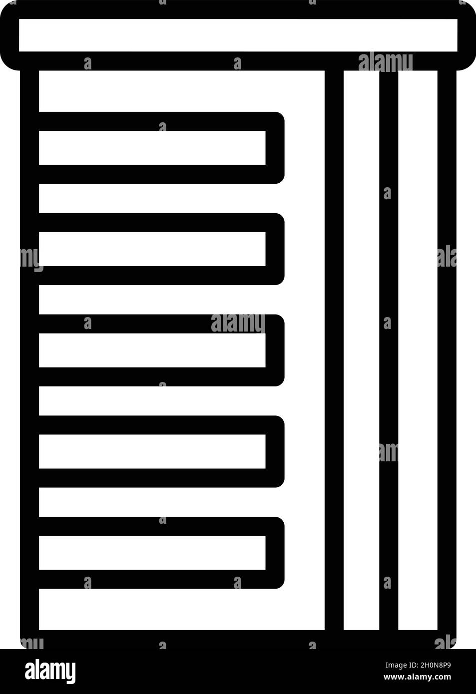 Prefab multistory icon outline vector. City building. Apartment ...