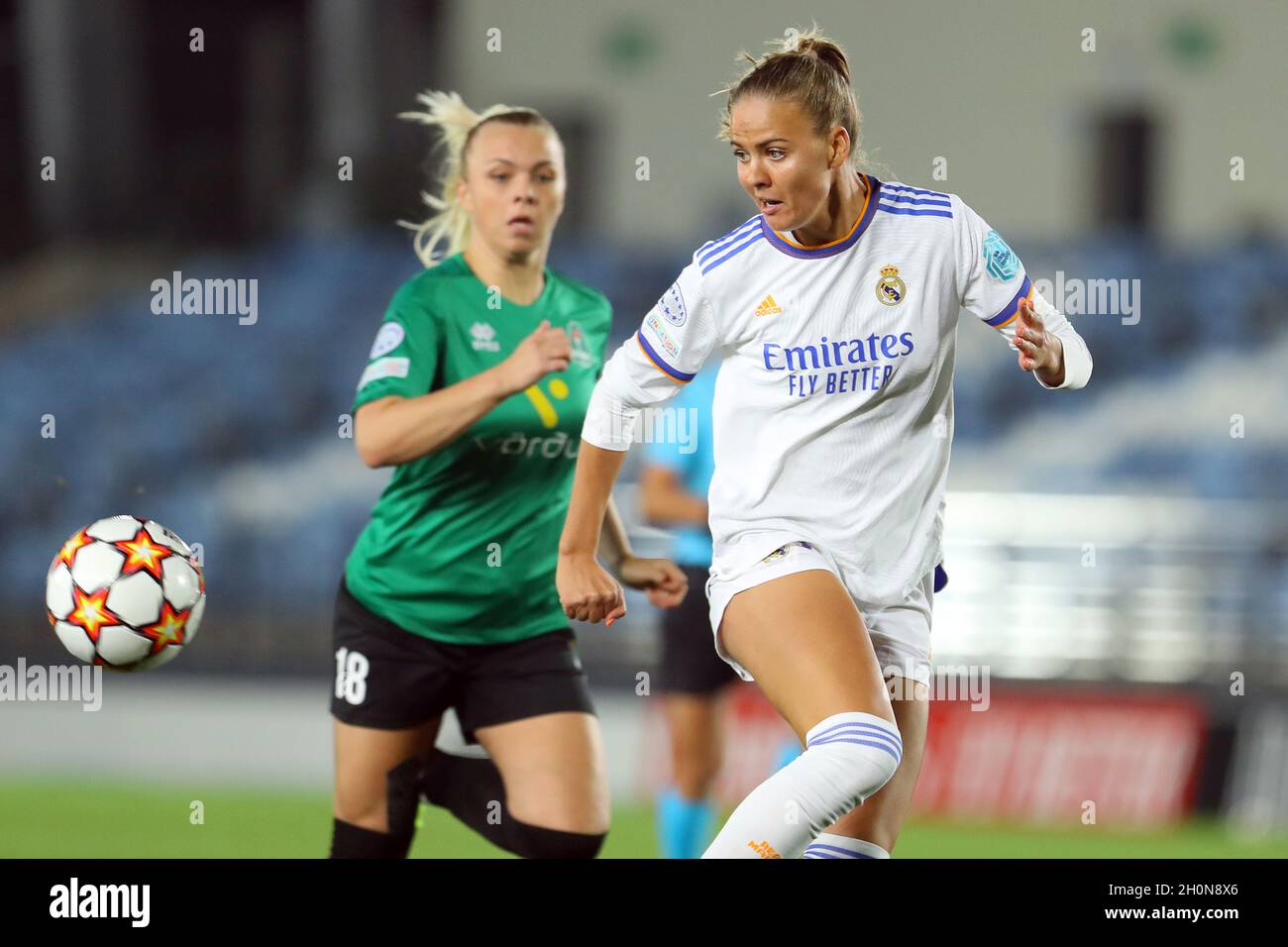 Caroline Moller during the UEFA Women’s Champions League Playoff match ...