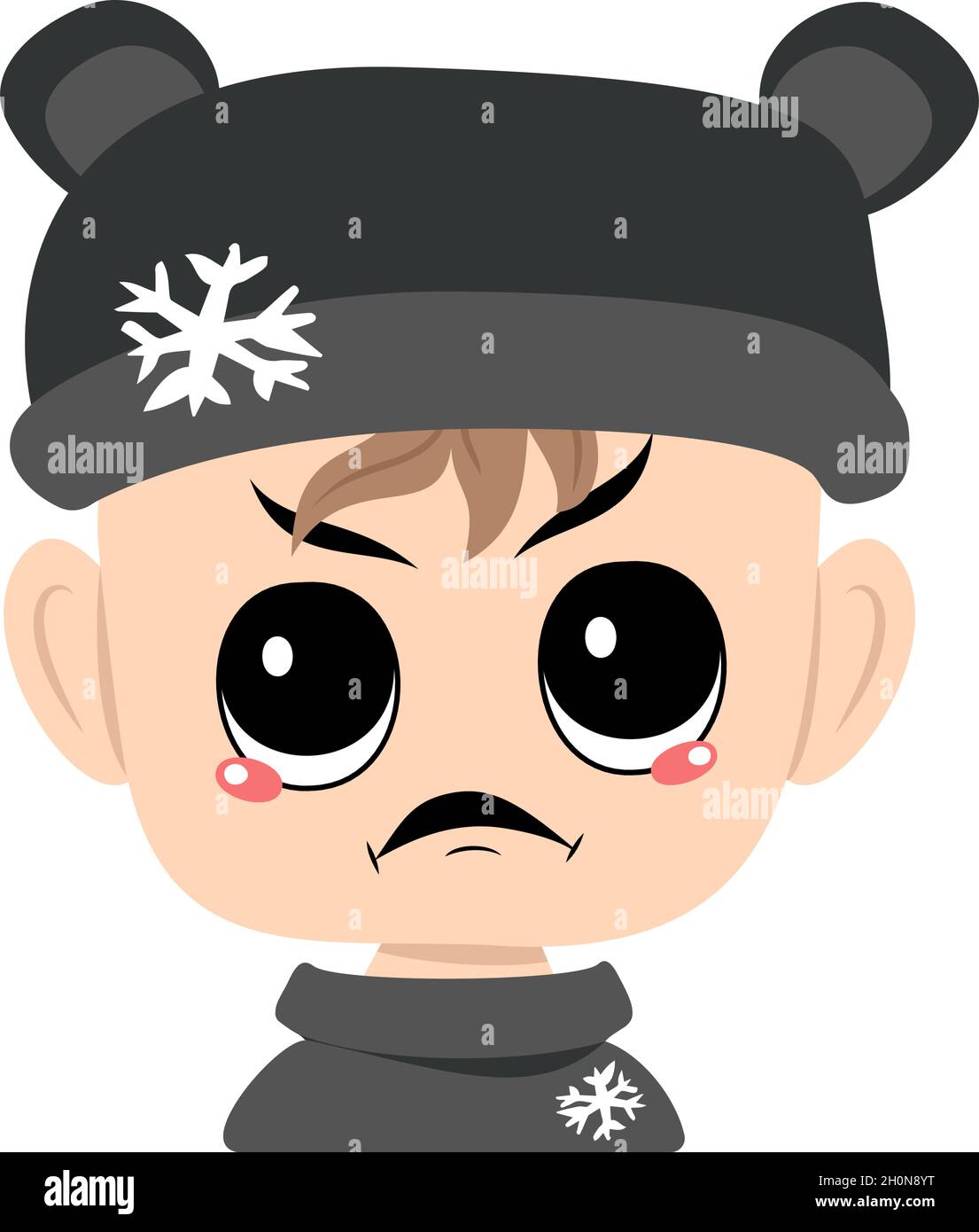 Human face emoticon furious expression hi-res stock photography and ...