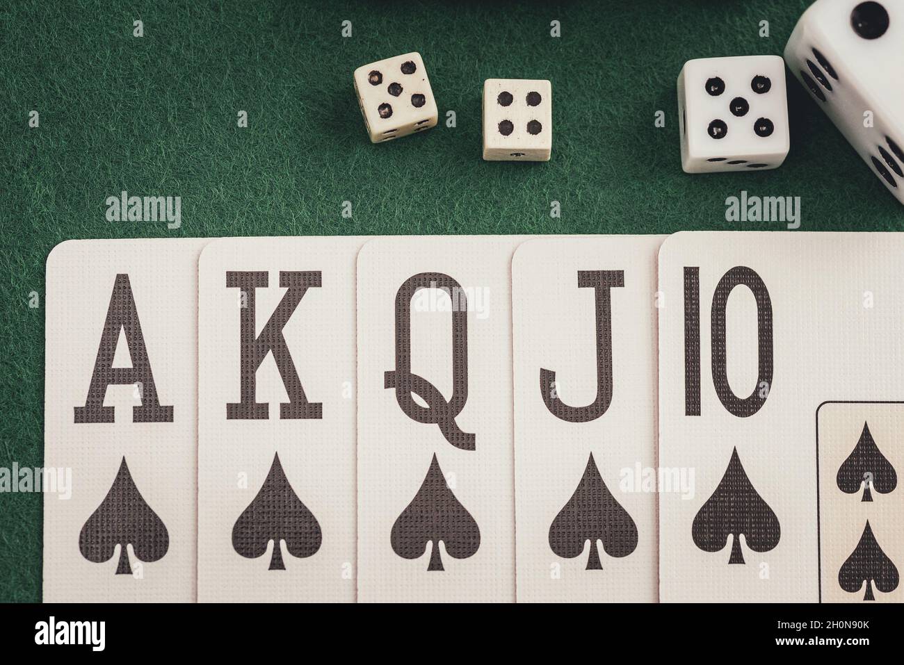 The combination of playing cards poker casino. Royal flush in suit of ...