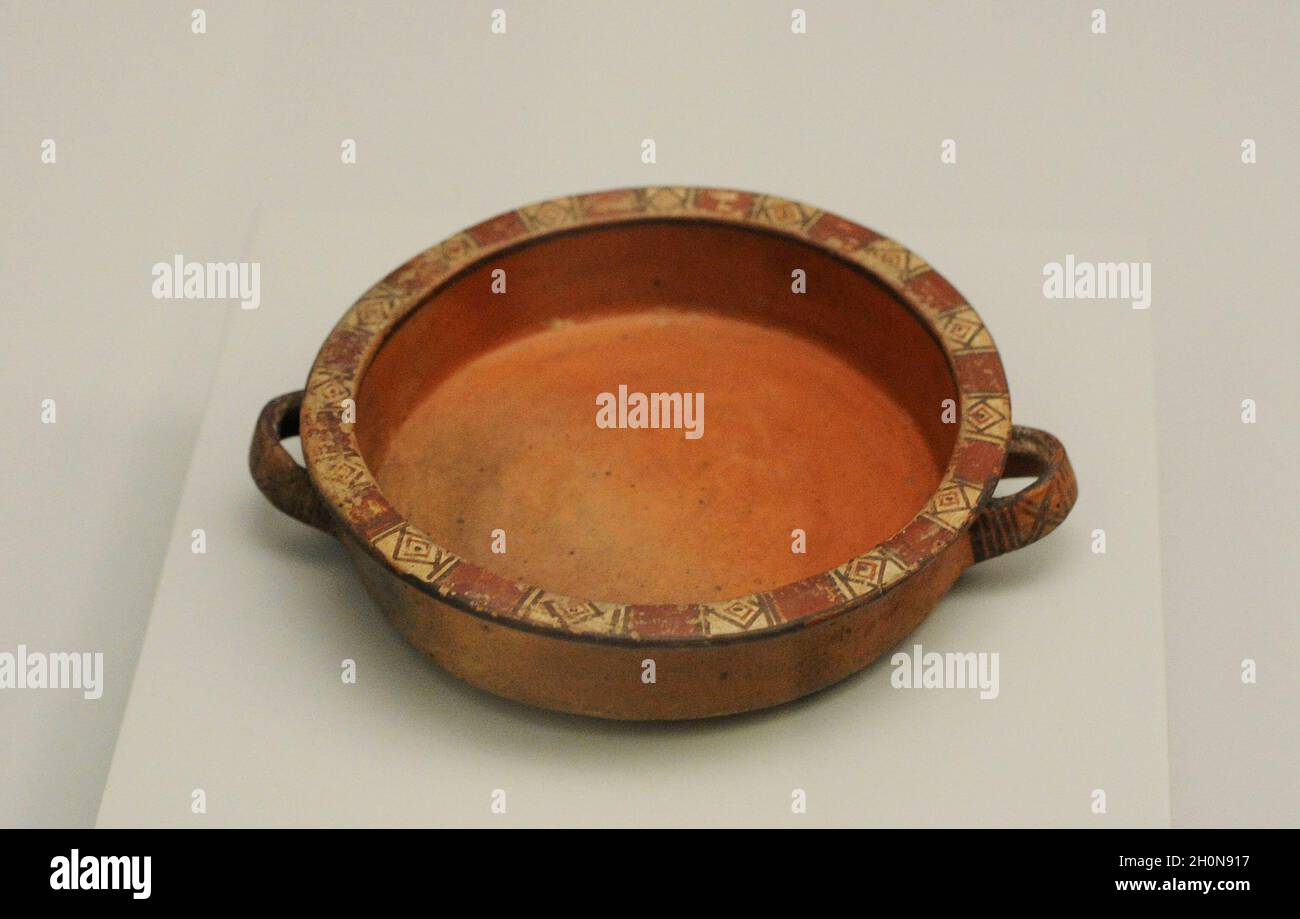 Bowl. Miniature with imperial Inca decoration. The pottery was a ...