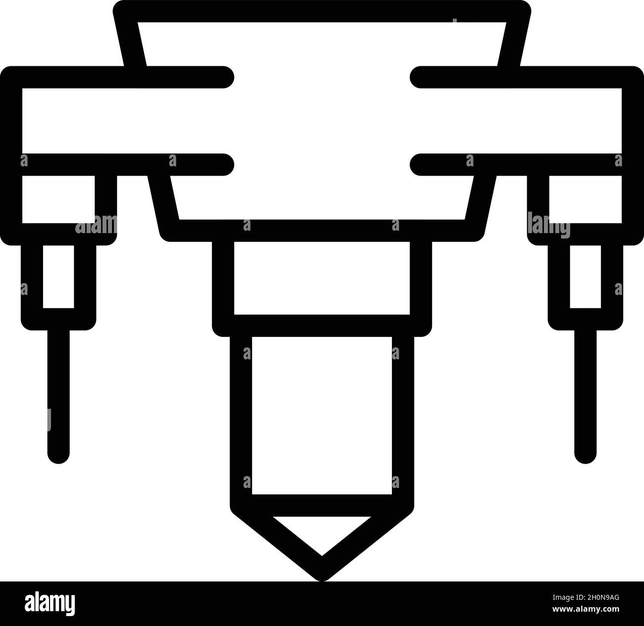 Cnc Machinery Icon Outline Vector Machine Equipment Work Lathe Stock Vector Image And Art Alamy