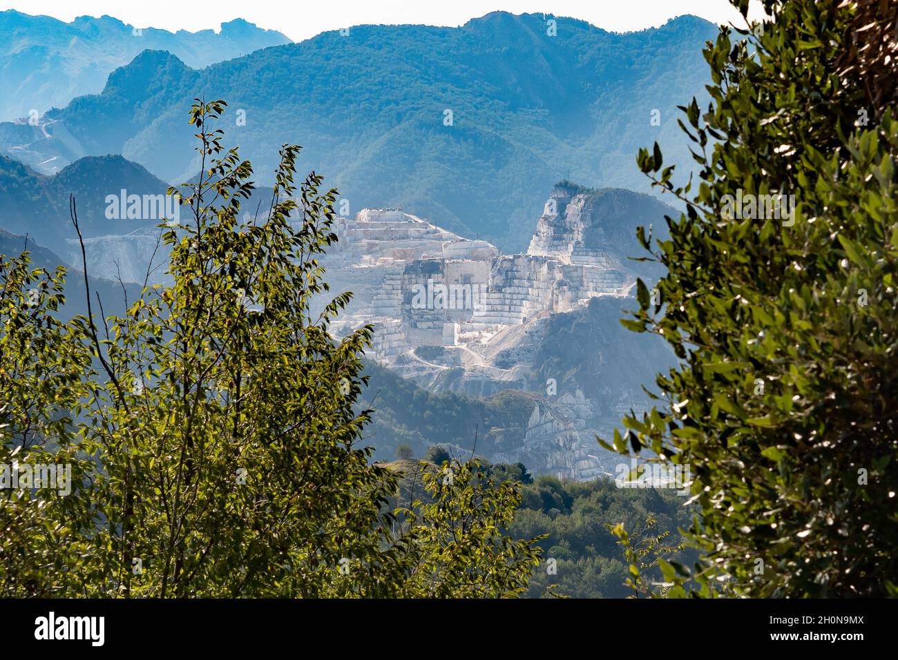 View of the Carrara Marble Quarries Stock Photo - Alamy