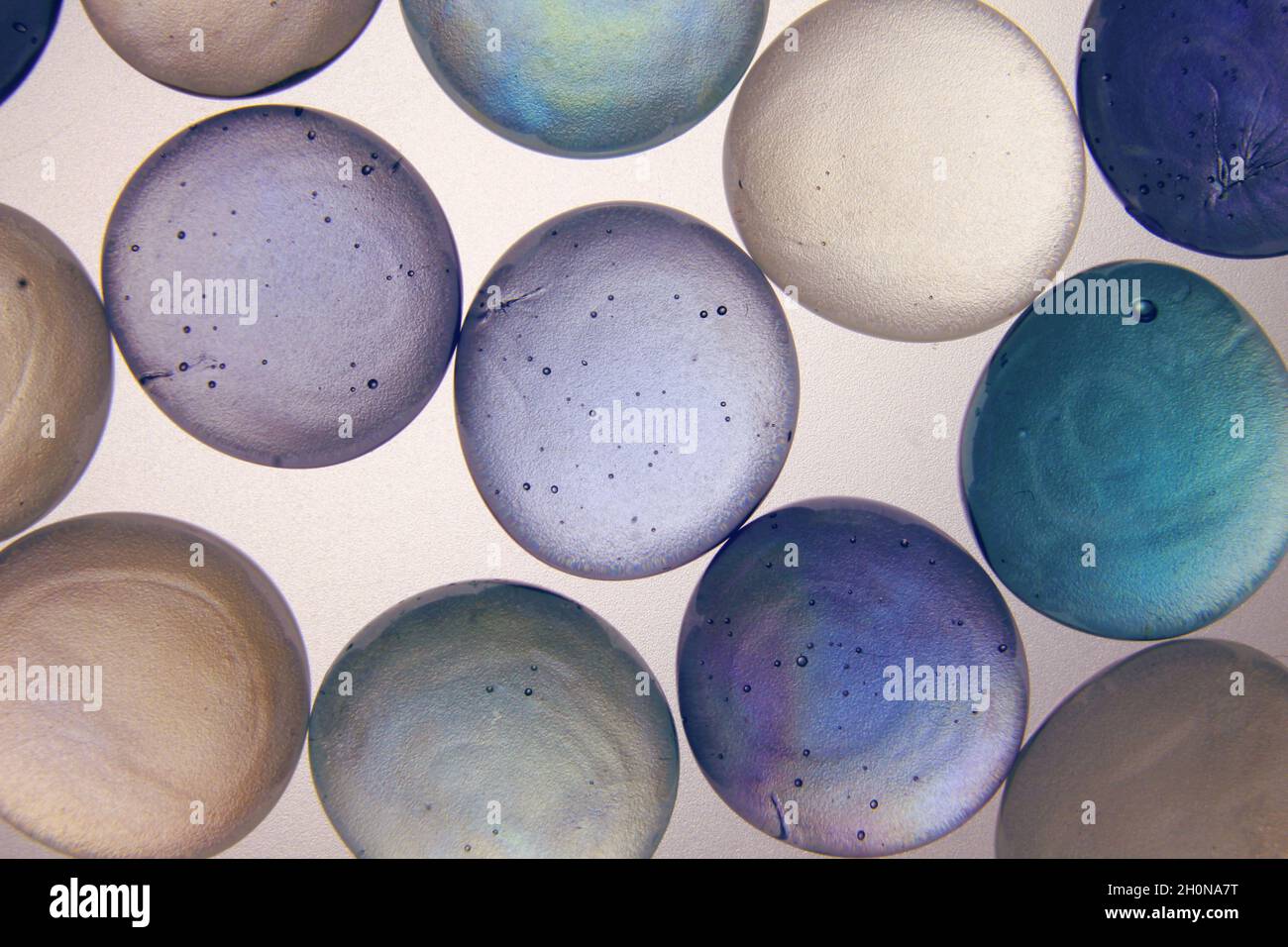 background from multi-colored glass spheres with backlight Stock Photo ...