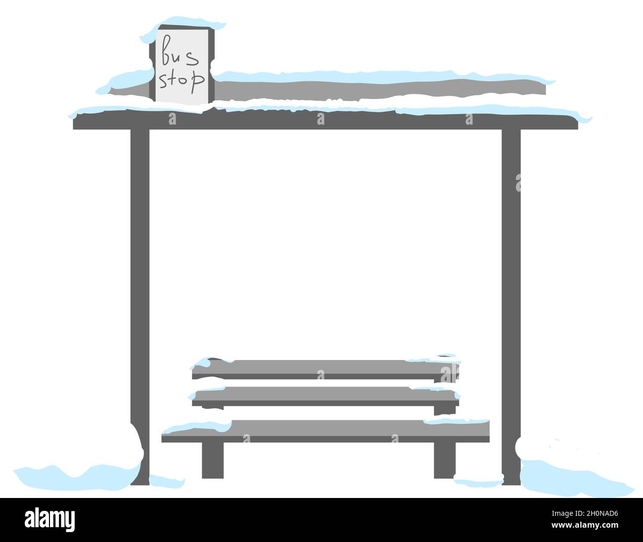 Covered bus stop Cut Out Stock Images & Pictures - Alamy