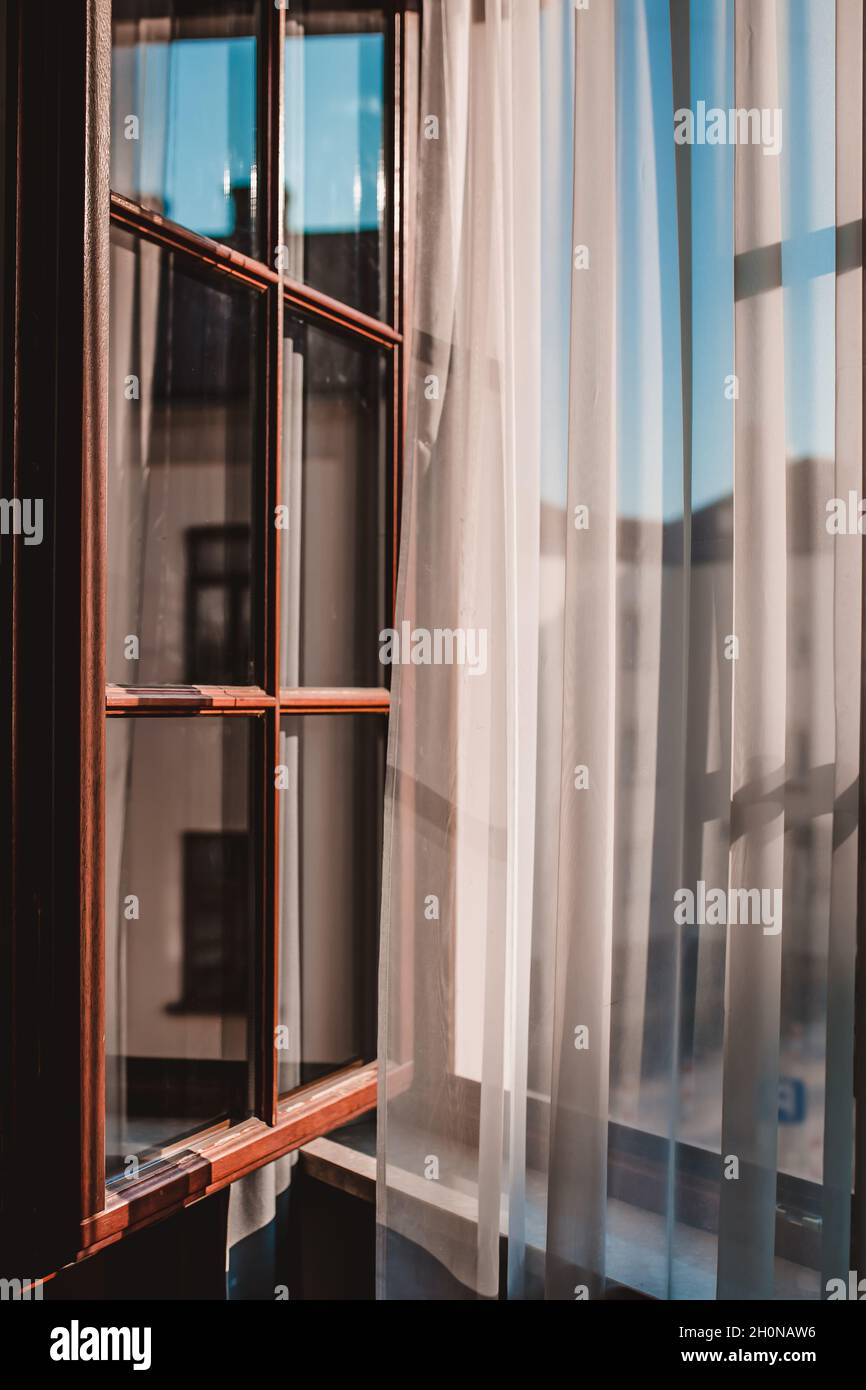Draft through an open window - refreshing air Stock Photo - Alamy