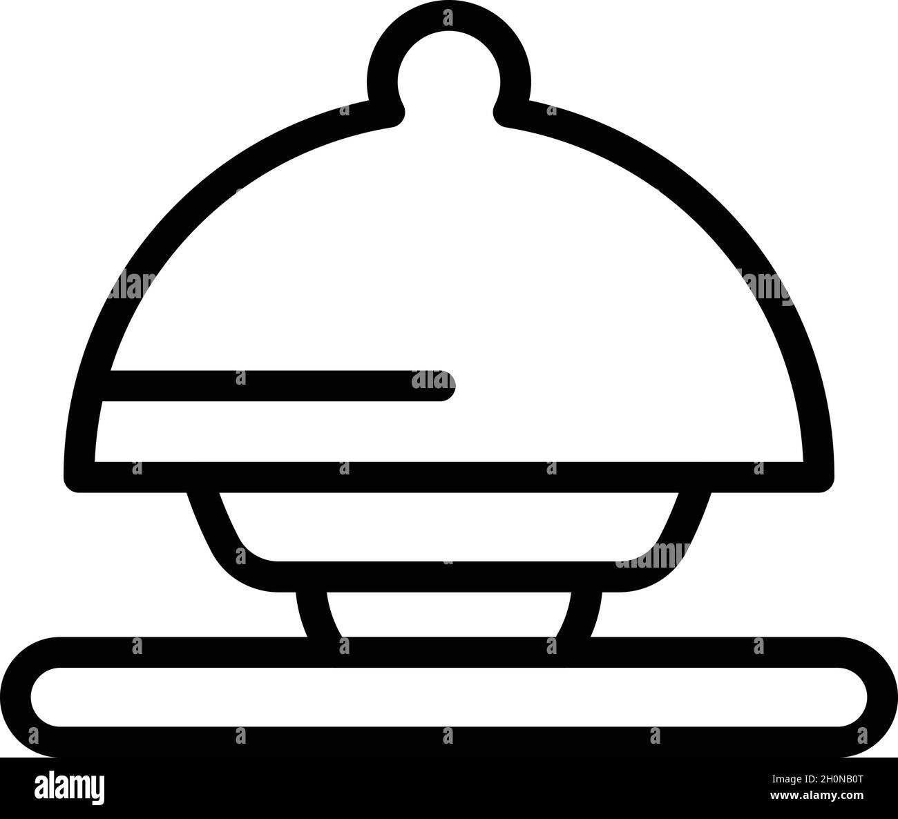 Restaurant dish icon outline vector. Chef food. Breakfast tray Stock ...