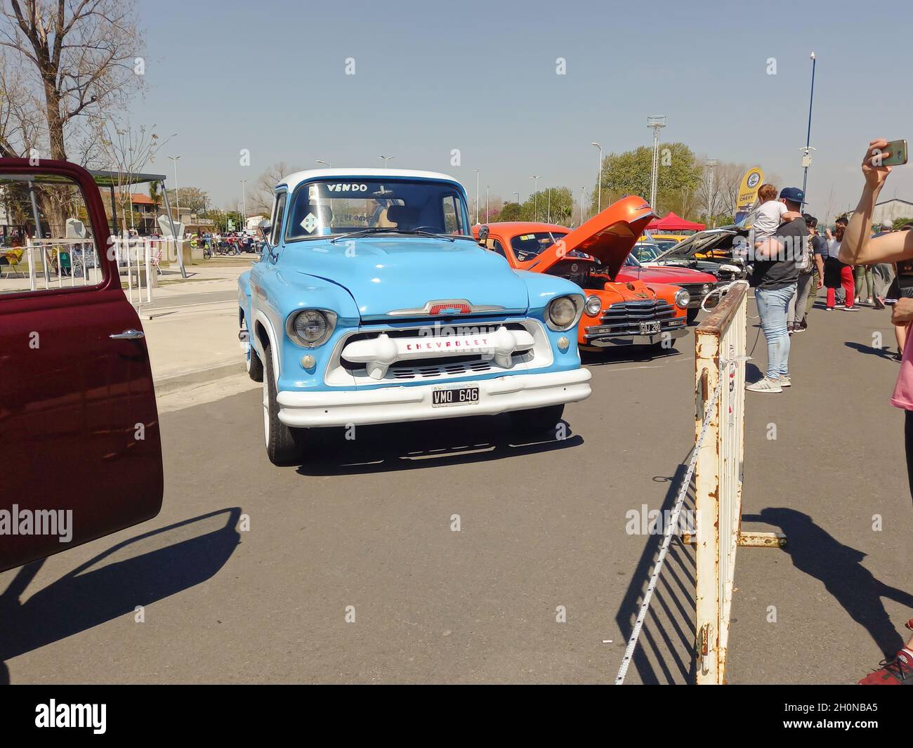 AVELLANEDA - BUENOS AIRES, ARGENTINA - Sep 27, 2021: old light blue ...