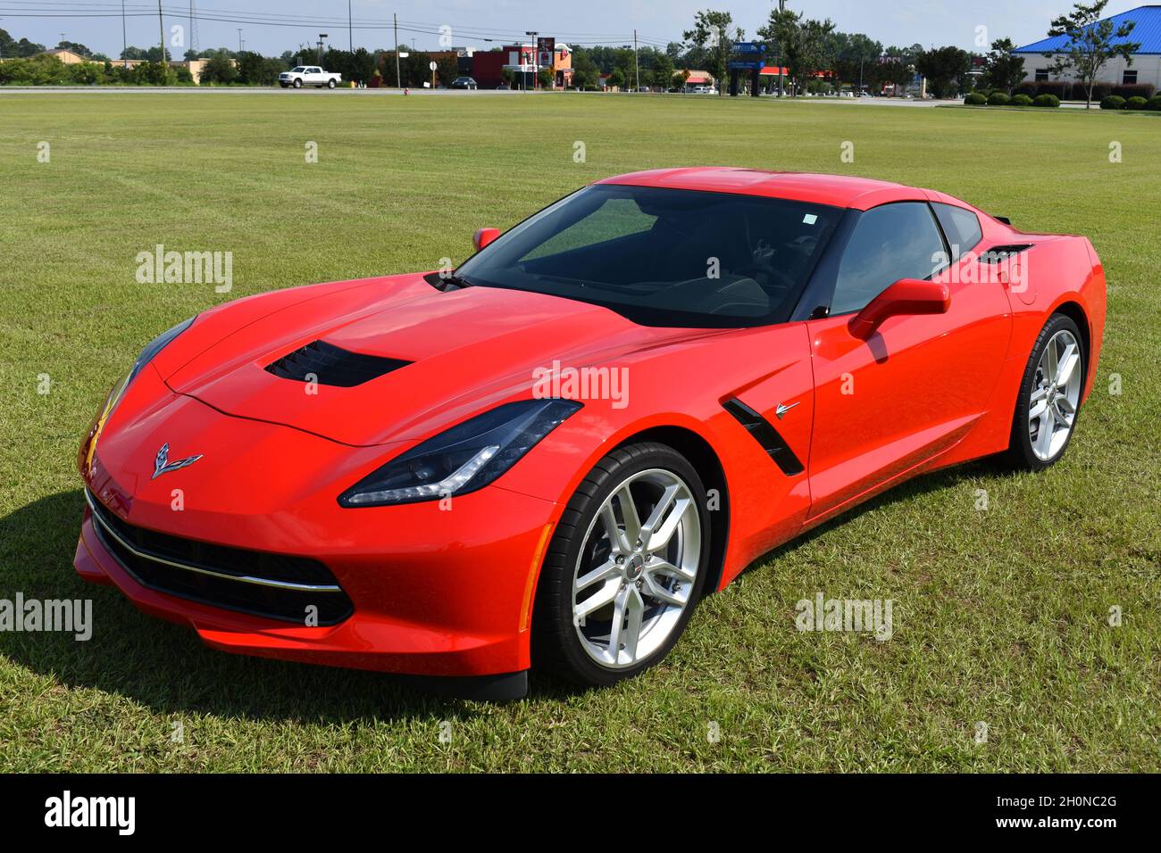 A 2019 Chevrolet Corvette Coupe on display at a Car Show Stock Photo ...