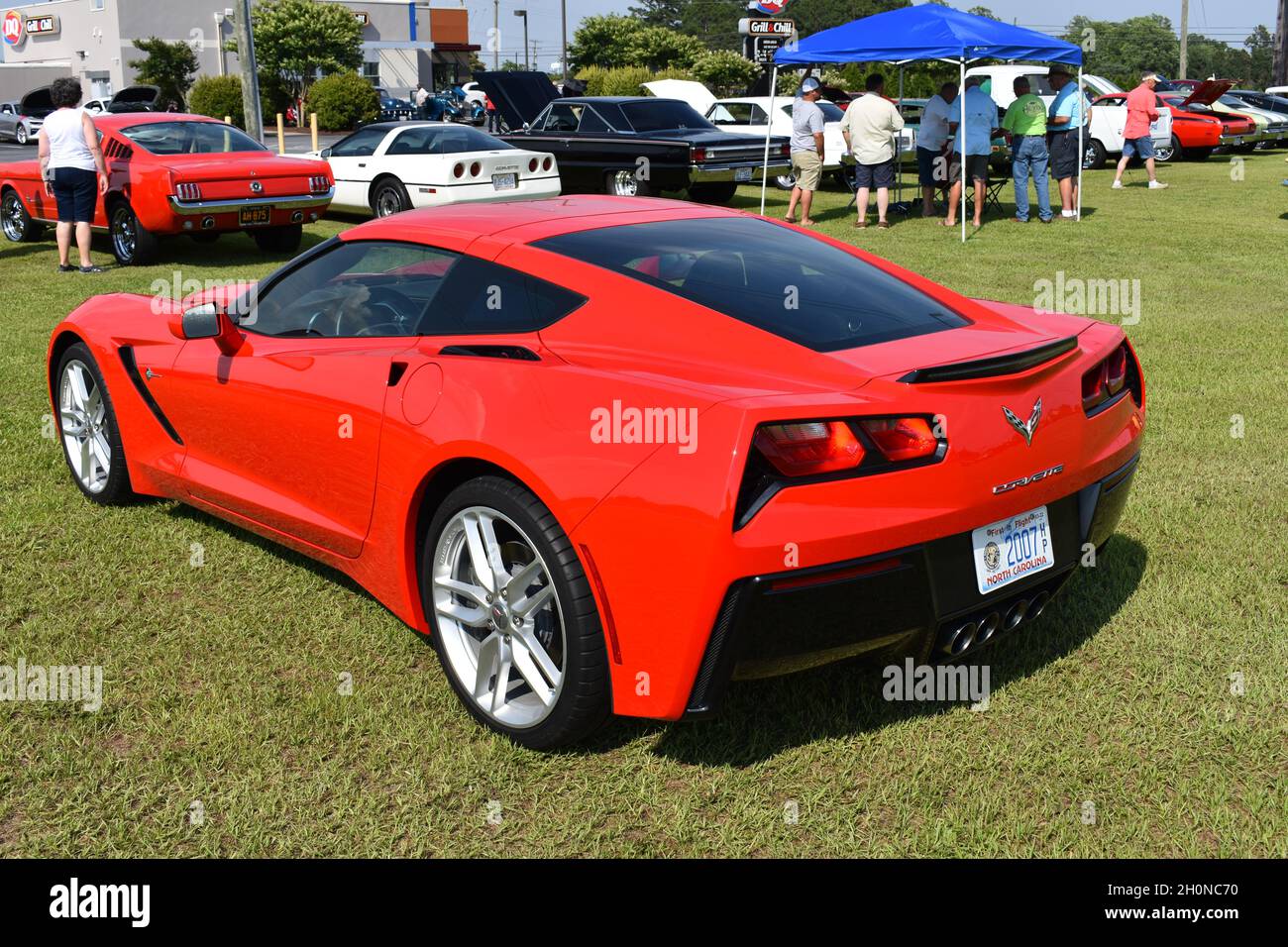 A 2019 Chevrolet Corvette Coupe on display at a Car Show Stock Photo ...