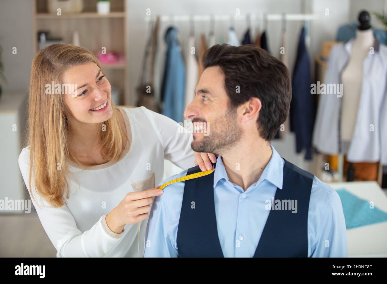 Tailor standing near male hi-res stock photography and images - Alamy