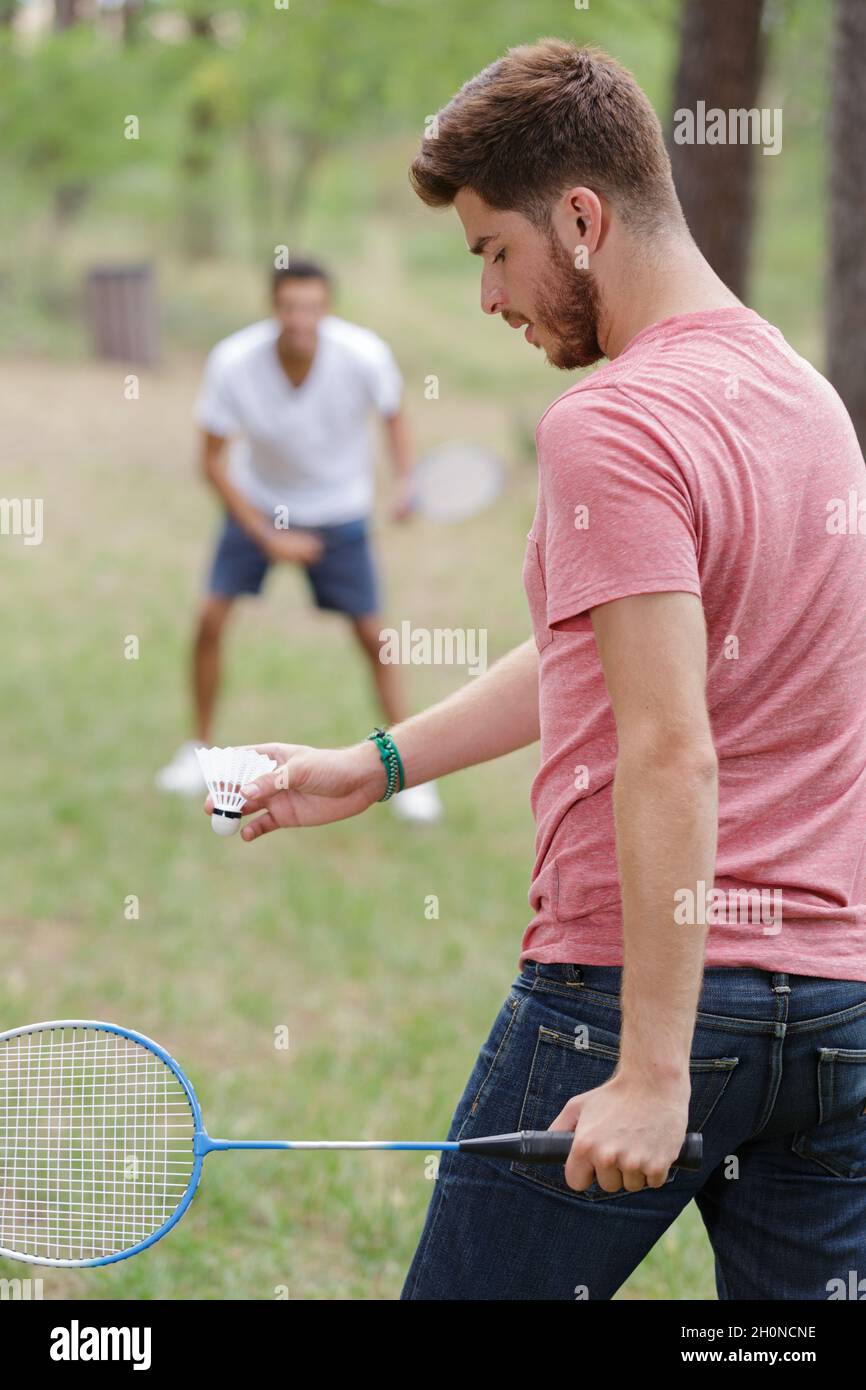 Badminton outdoors hi-res stock photography and images - Alamy