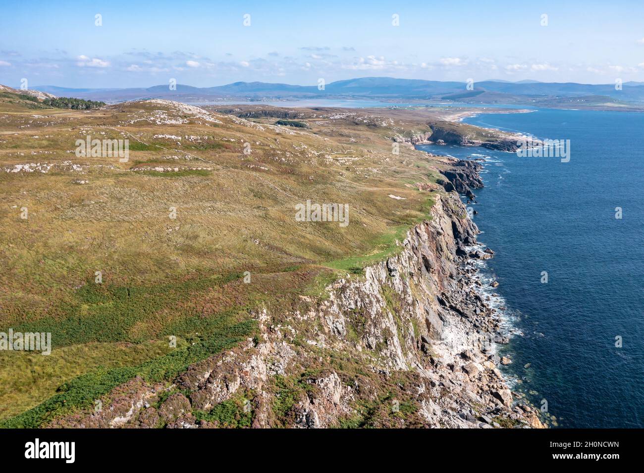 Aerial view of the coastline by Marmeelan and Falcorrib south of ...