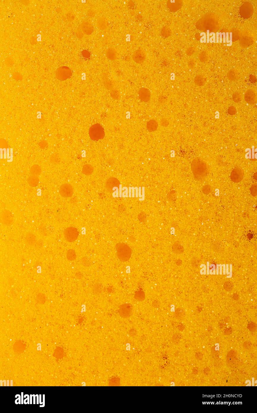 macro photography of yellow foam. sponge texture Stock Photo - Alamy