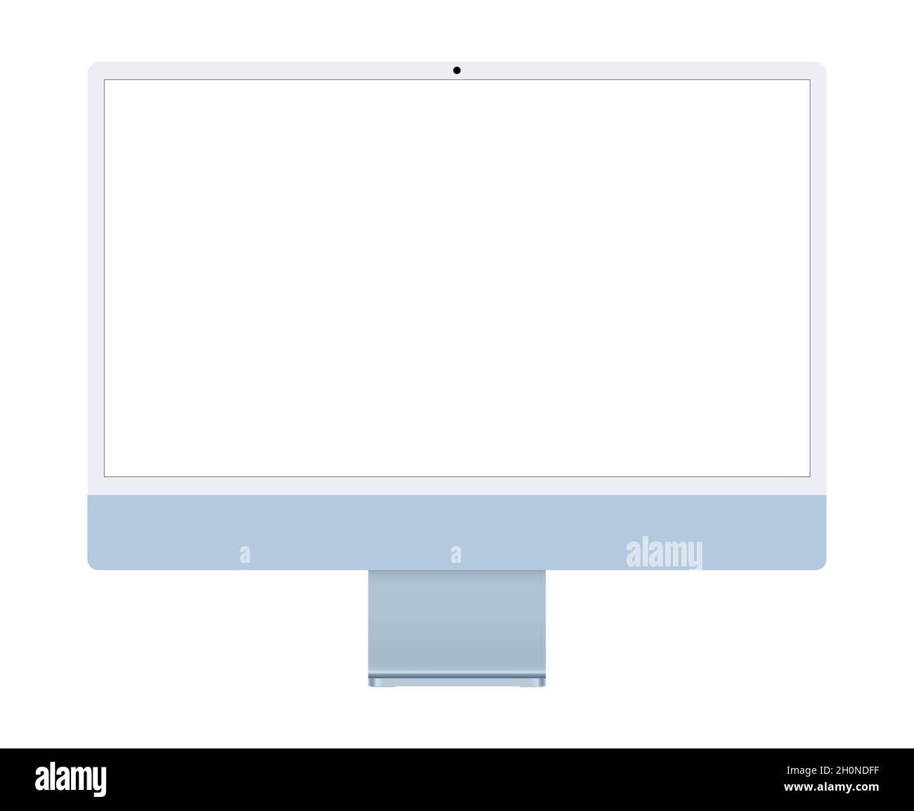 Modern new model imac computer monitor display, flat design vector ...
