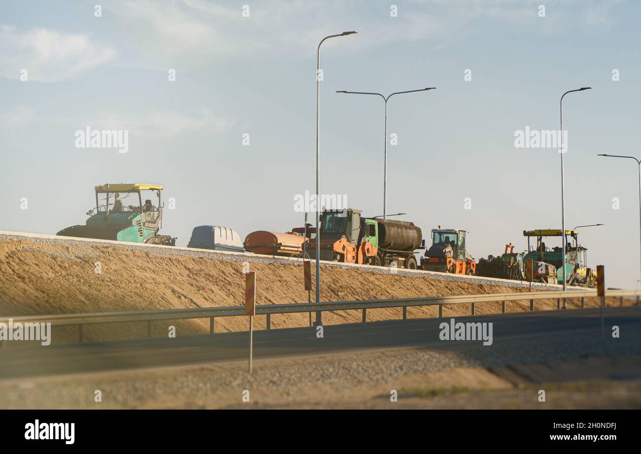 Road finisher on construction site hi-res stock photography and images ...