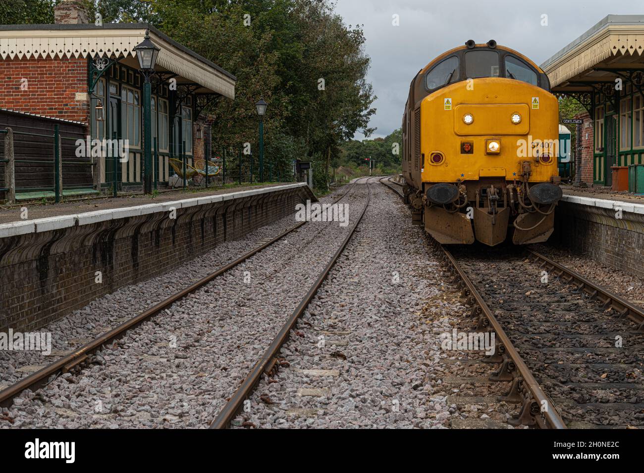 Class 37 British railways locomotive Stock Photo - Alamy