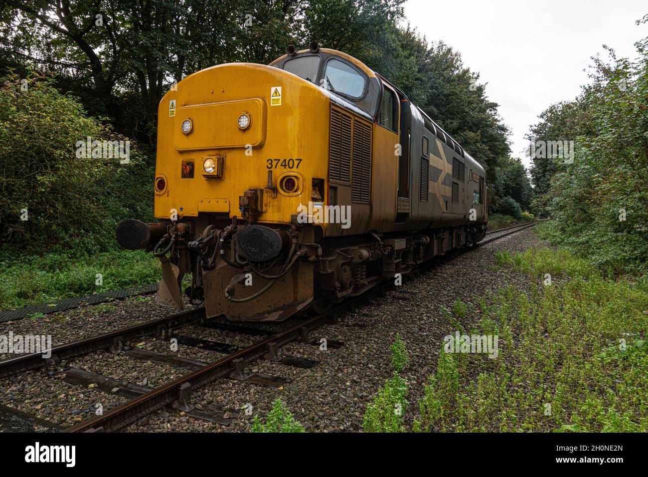 Class 37 British railways locomotive Stock Photo - Alamy