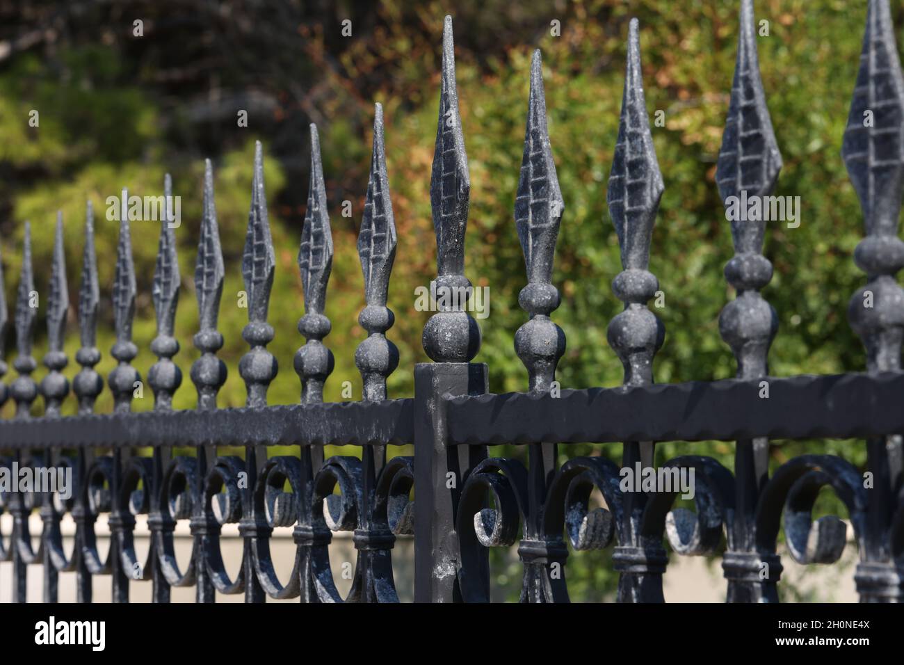 Shot black fence hi-res stock photography and images - Alamy