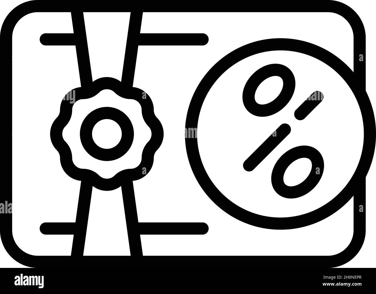 Sale gift card icon outline vector. Present holiday. Cute surprise ...