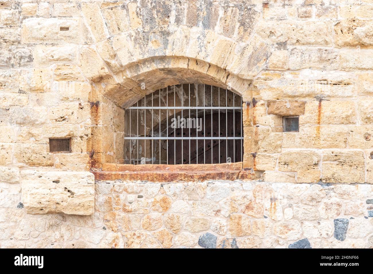 Bars on windows stone hi-res stock photography and images - Alamy