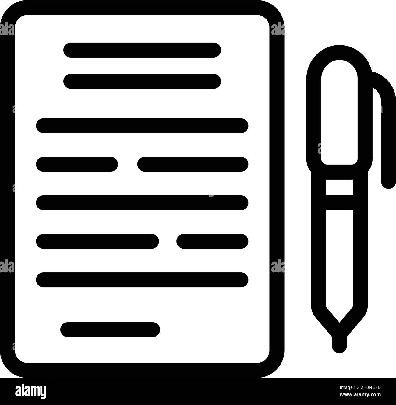 Writing paper icon outline vector. Job success. Business idea Stock ...