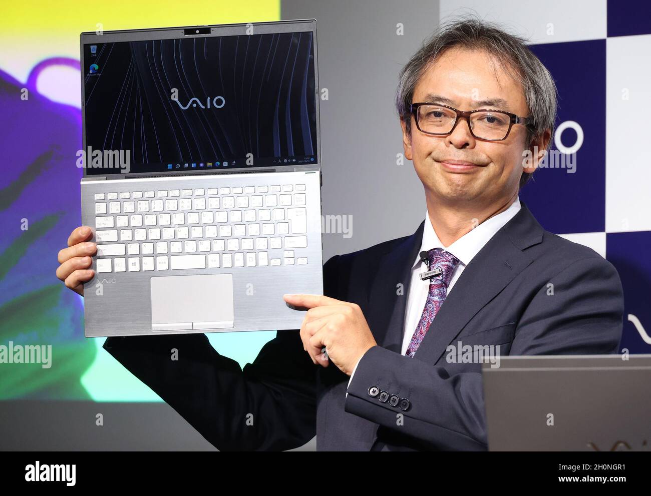 Tokyo, Japan. 13th Oct, 2021. Japanese computer maker Vaio executive ...