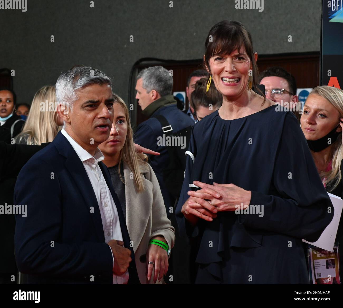 London, UK. 13 October 2021, Sadiq Khan - Mayor of London, Clio Barnard ...