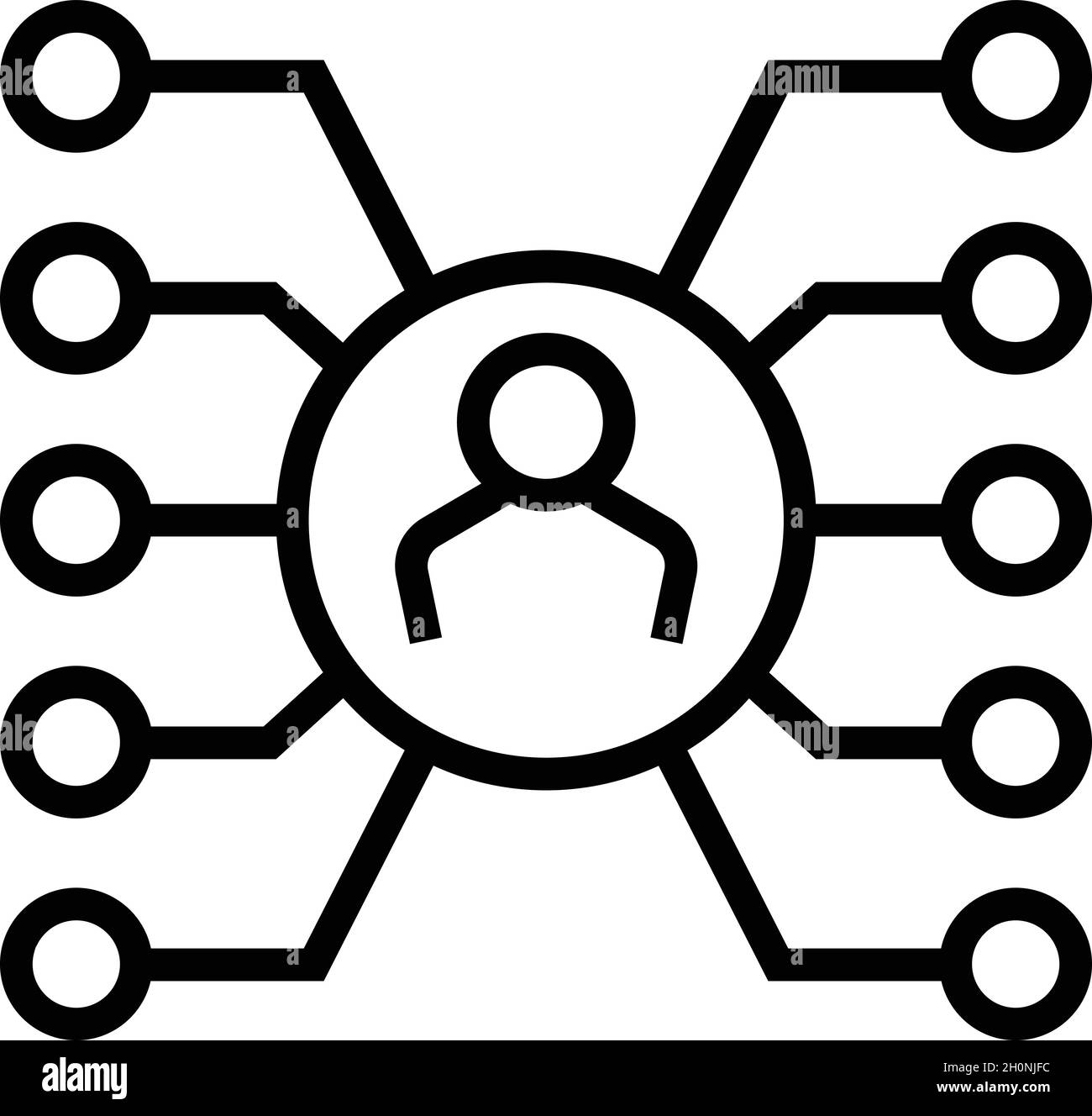 Speaker person icon outline vector. Seminar presentation. Corporate ...