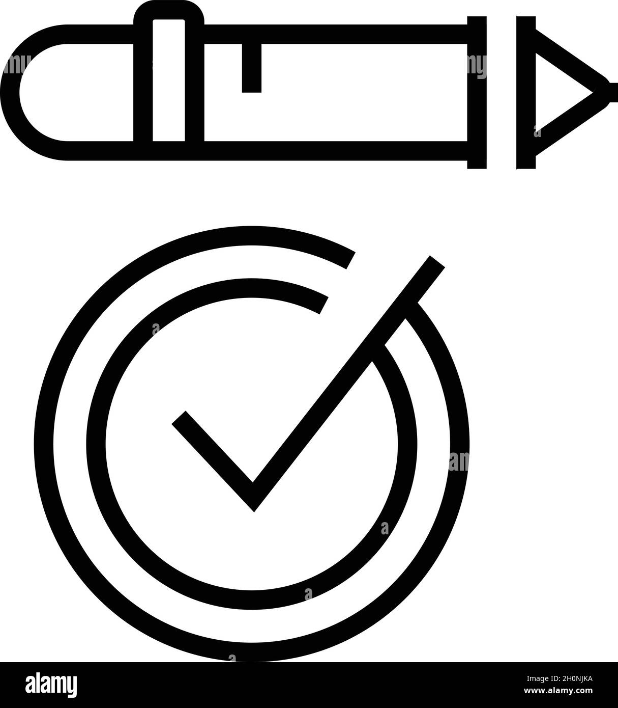 Approved strategy icon outline vector. Policy process. Regulatory ...