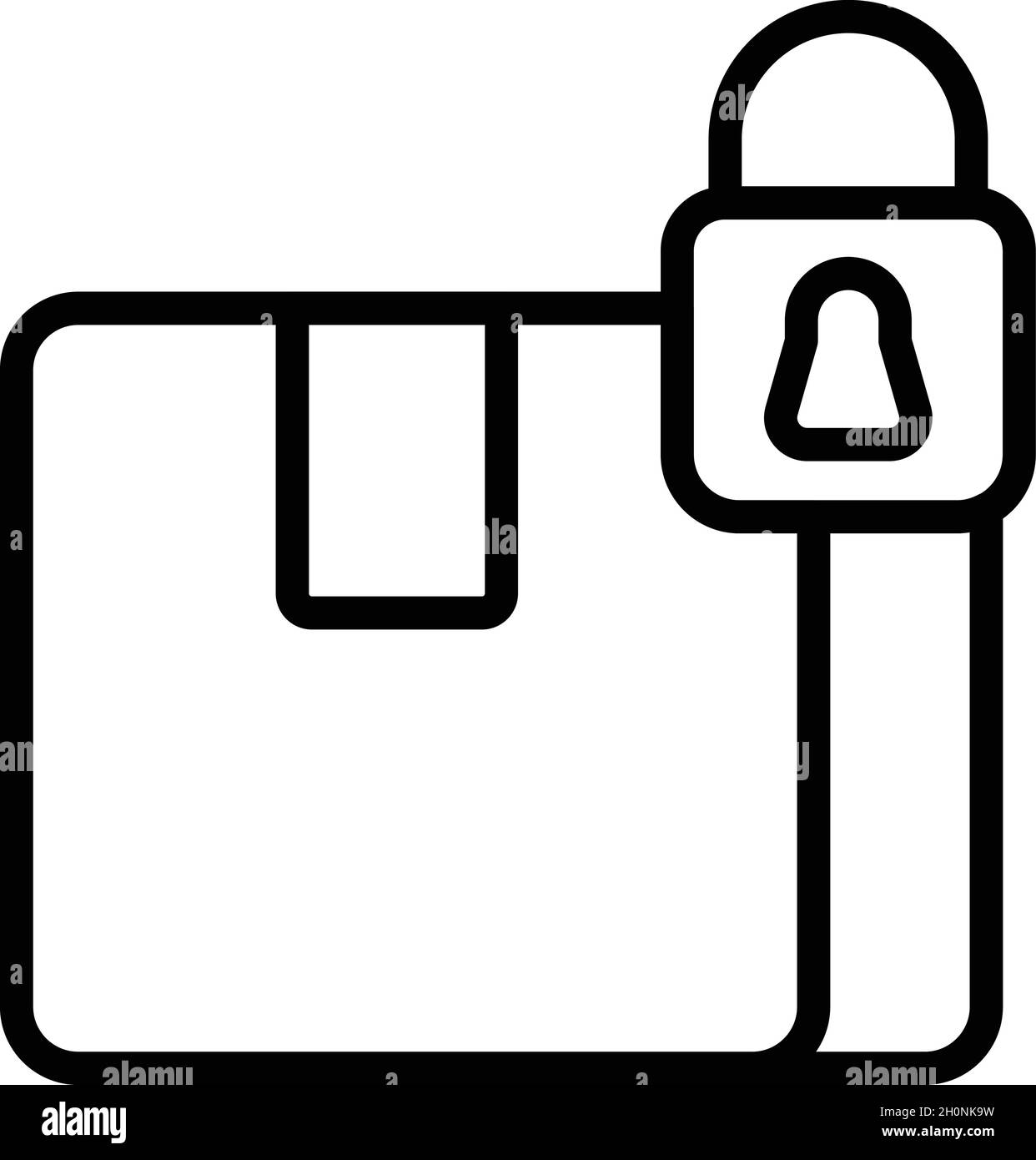 Locker parcel icon outline vector. Delivery service. Home order Stock ...