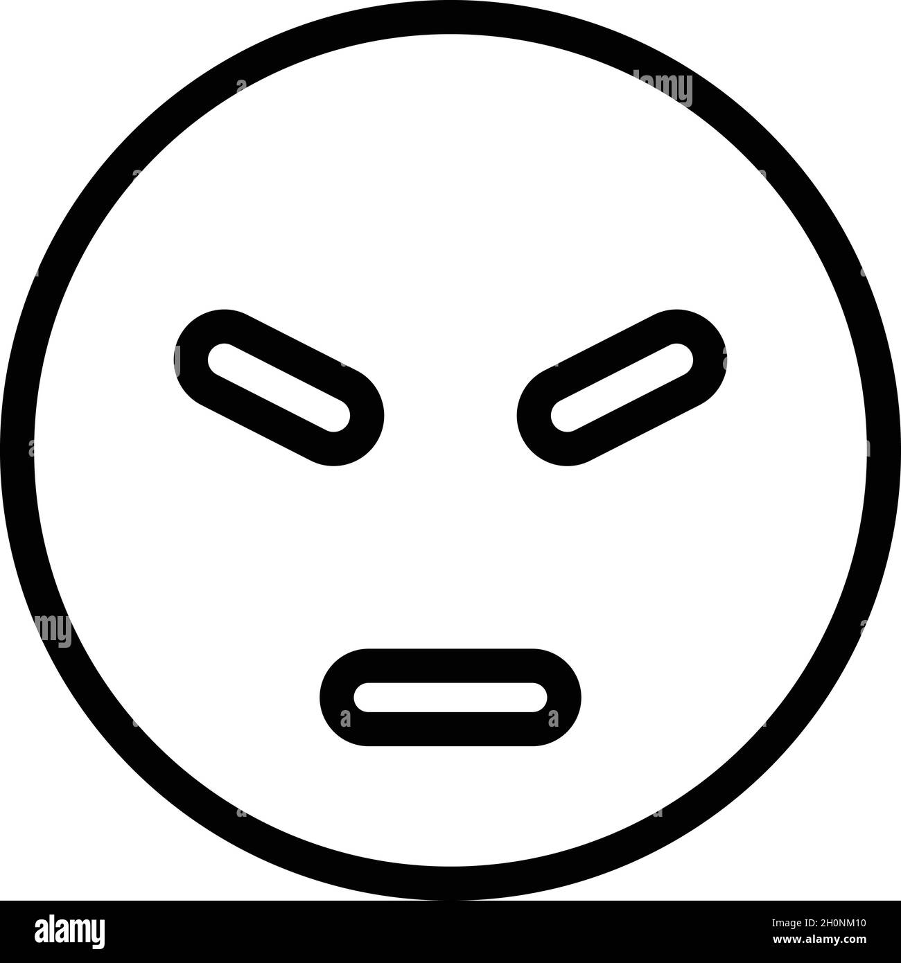 Sad satisfaction level icon outline vector. Smile emoji. Customer mood ...