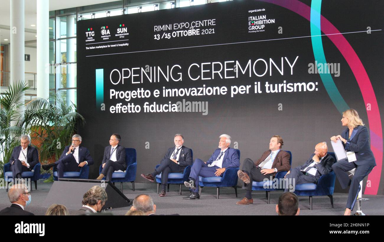 Rimini, Italia. 13th Oct, 2021. (INT) Tourism Fair in Rimini, Italy ...