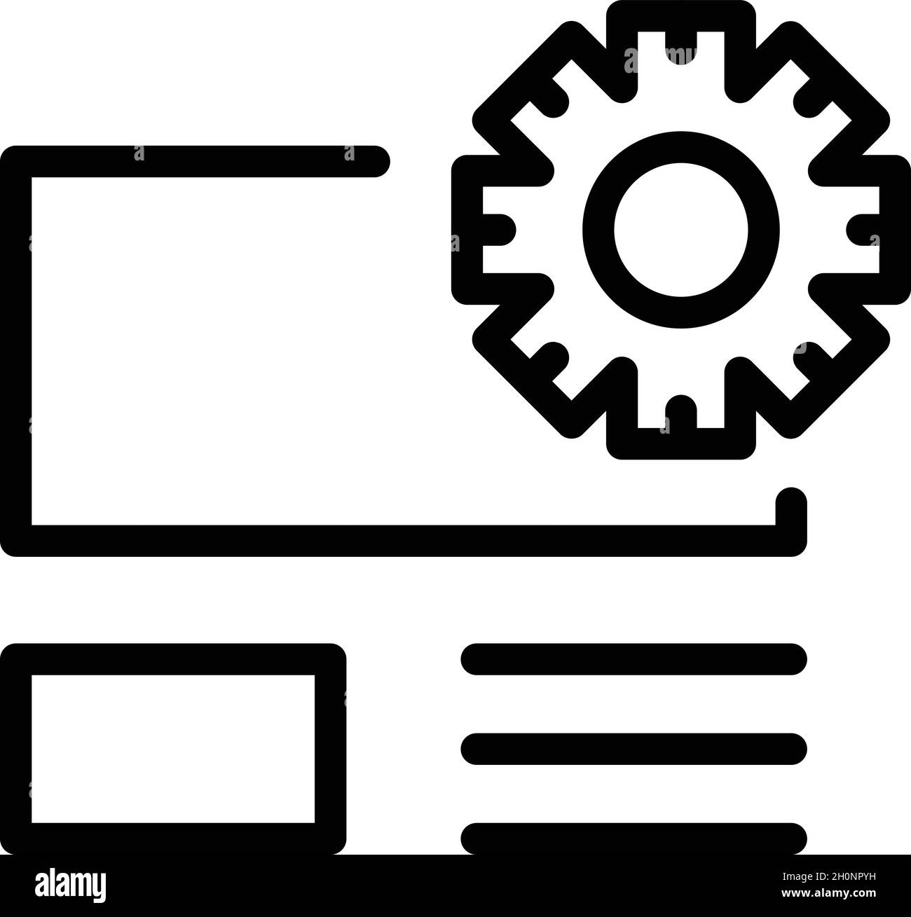 Web Cms Icon Outline Vector Design Development Graphic Code Stock